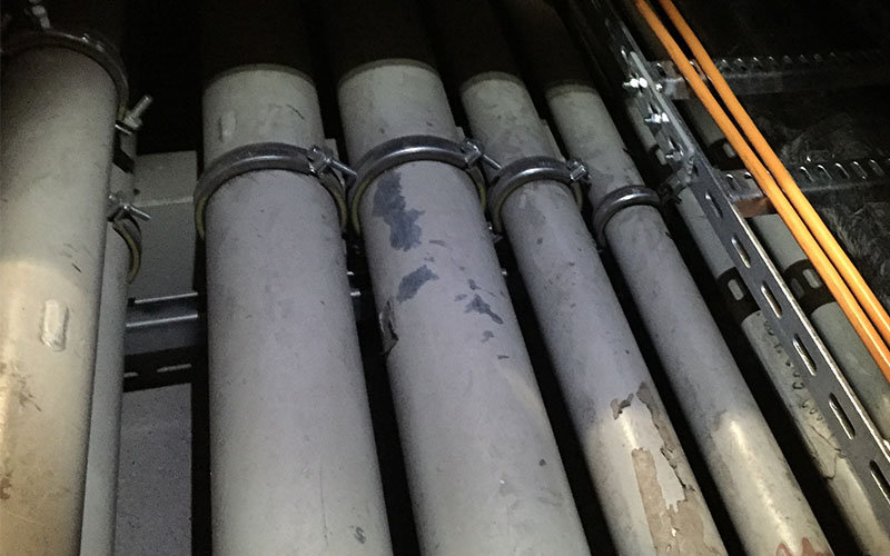 MÜPRO | Pipe tunnel on a river cruise ship